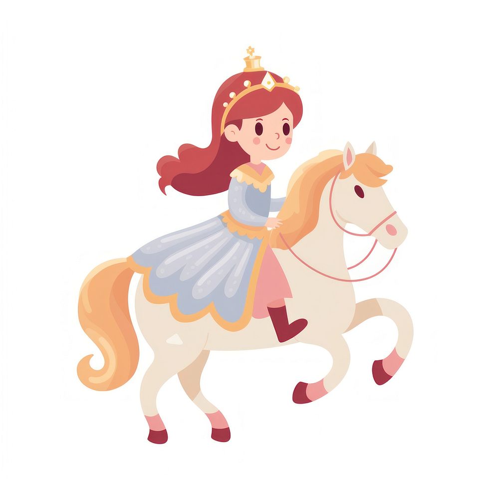 Princess riding horse art illustration | Free Photo Illustration - rawpixel