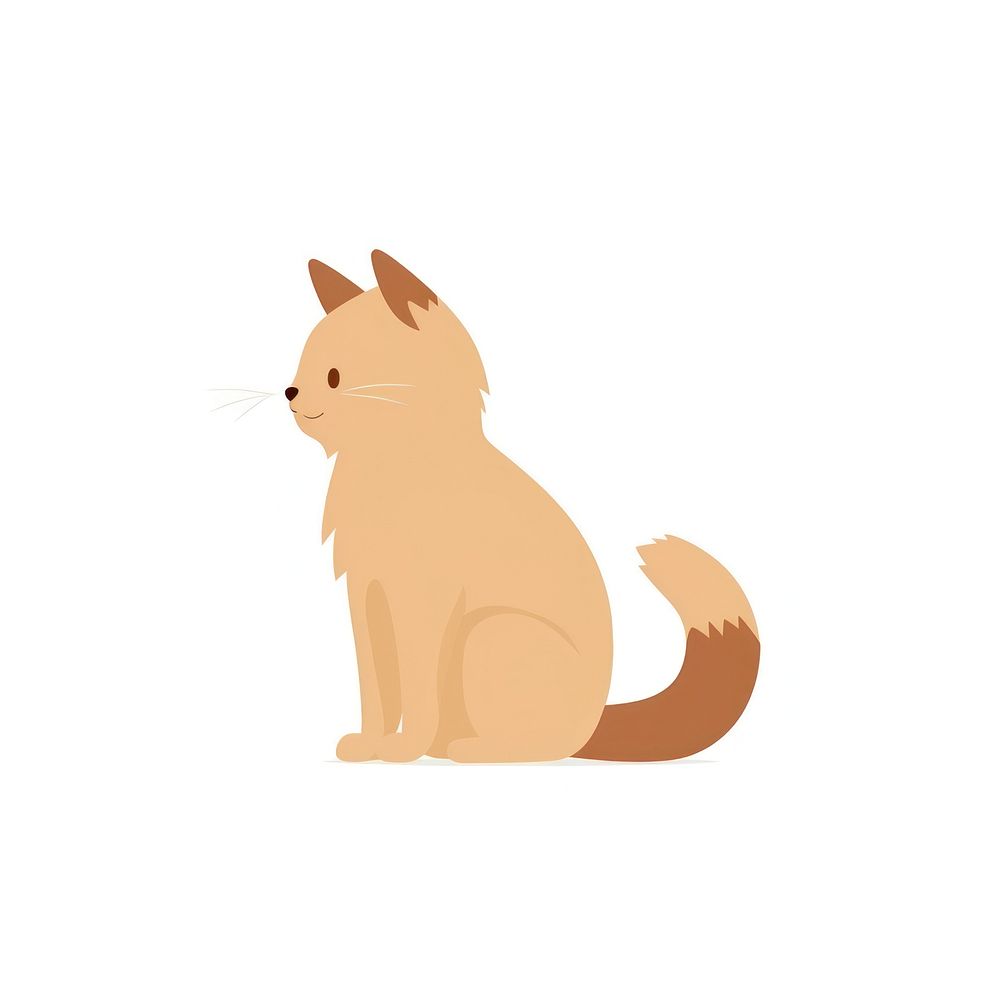 Cat sitting illustration cartoon animal. | Free Photo Illustration ...