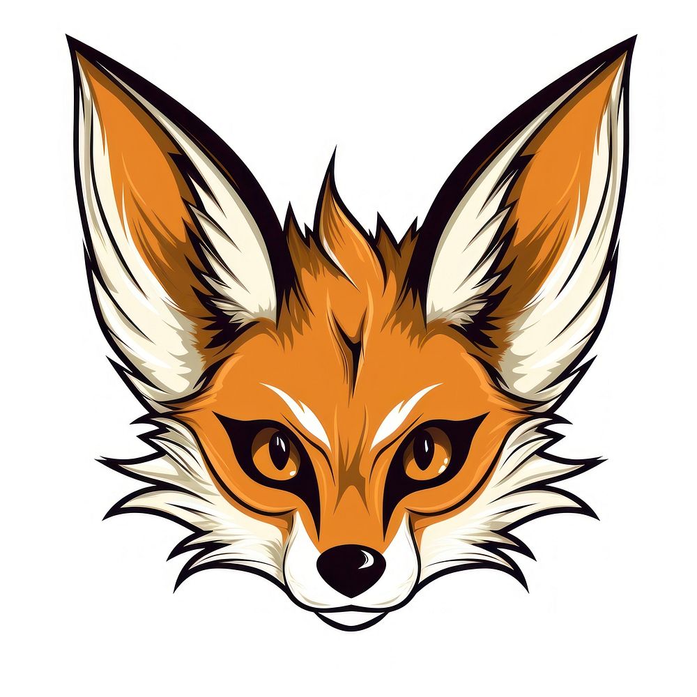 Fennec fox head retro logo | Free Photo Illustration - rawpixel