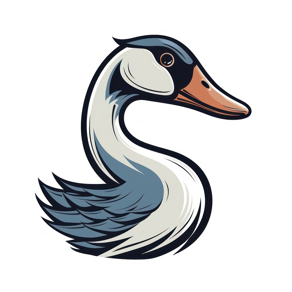 Goose retro logo illustration animal | Free Photo Illustration - rawpixel