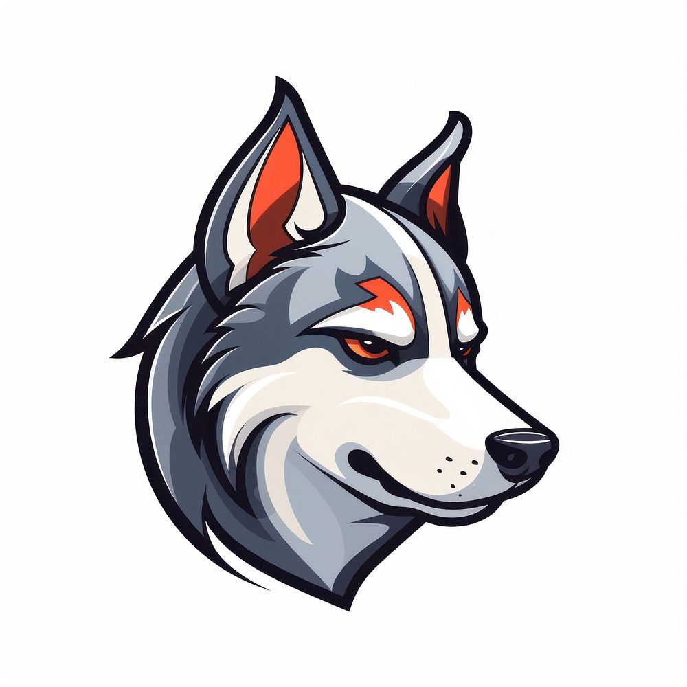 Husky head retro logo illustration | Free Photo Illustration - rawpixel