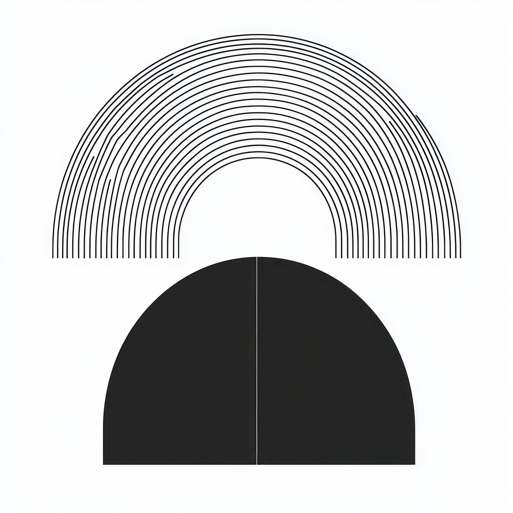 Abstract geometric semicircle shapes illustration | Free Photo ...