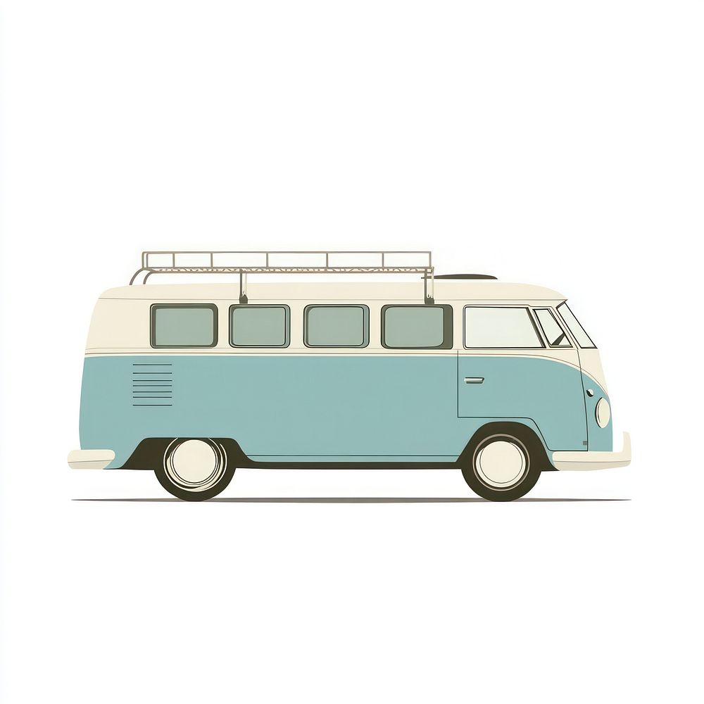 Mini bus illustration vehicle style | Free Photo Illustration - rawpixel