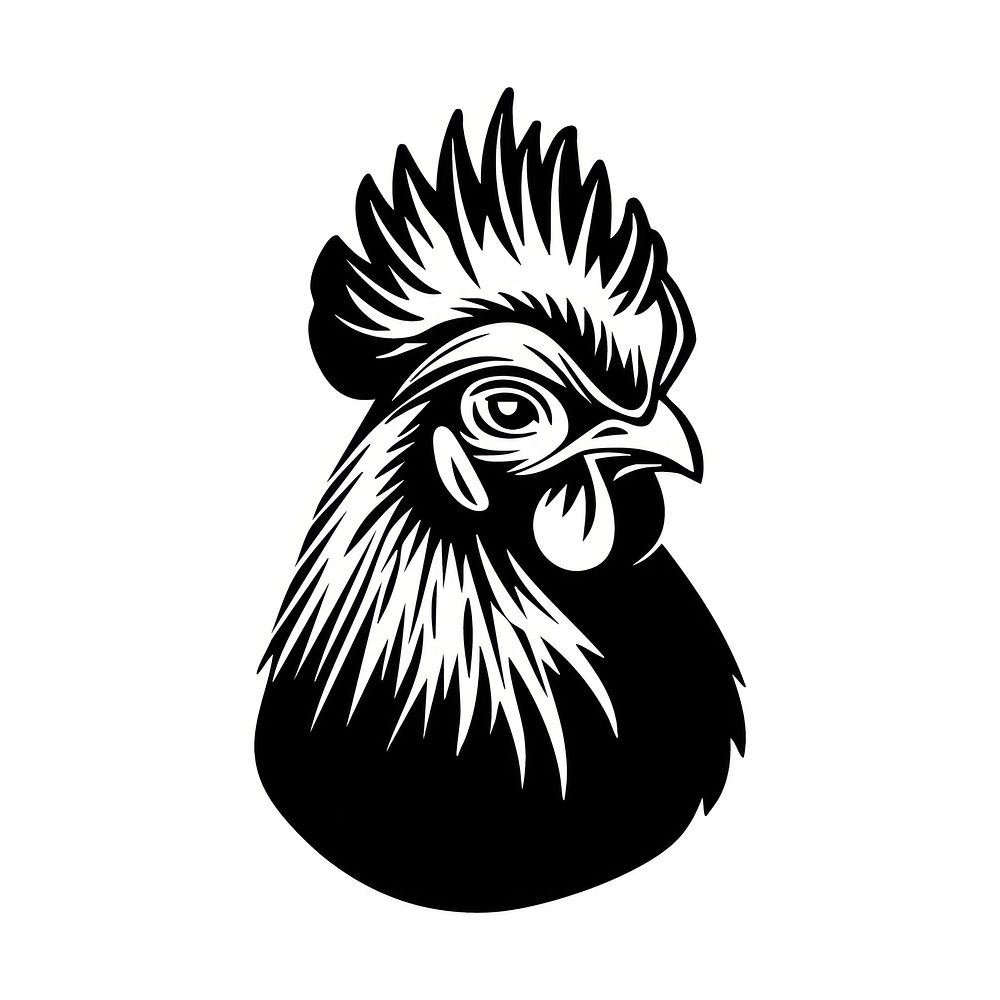 Rooster face linear illustration rooster | Free Photo Illustration ...
