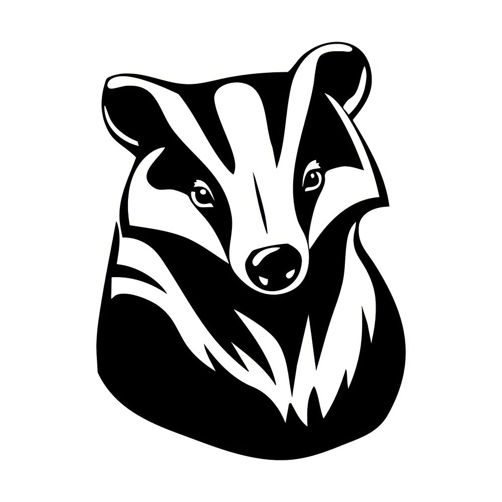 Simple badger linear illustration wildlife | Free Photo Illustration ...