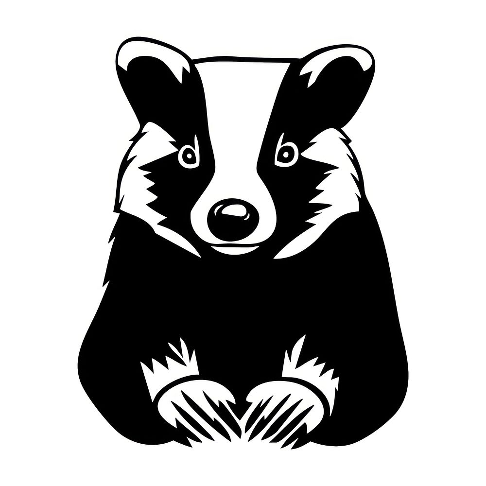 Simple badger linear illustration wildlife | Free Photo Illustration ...