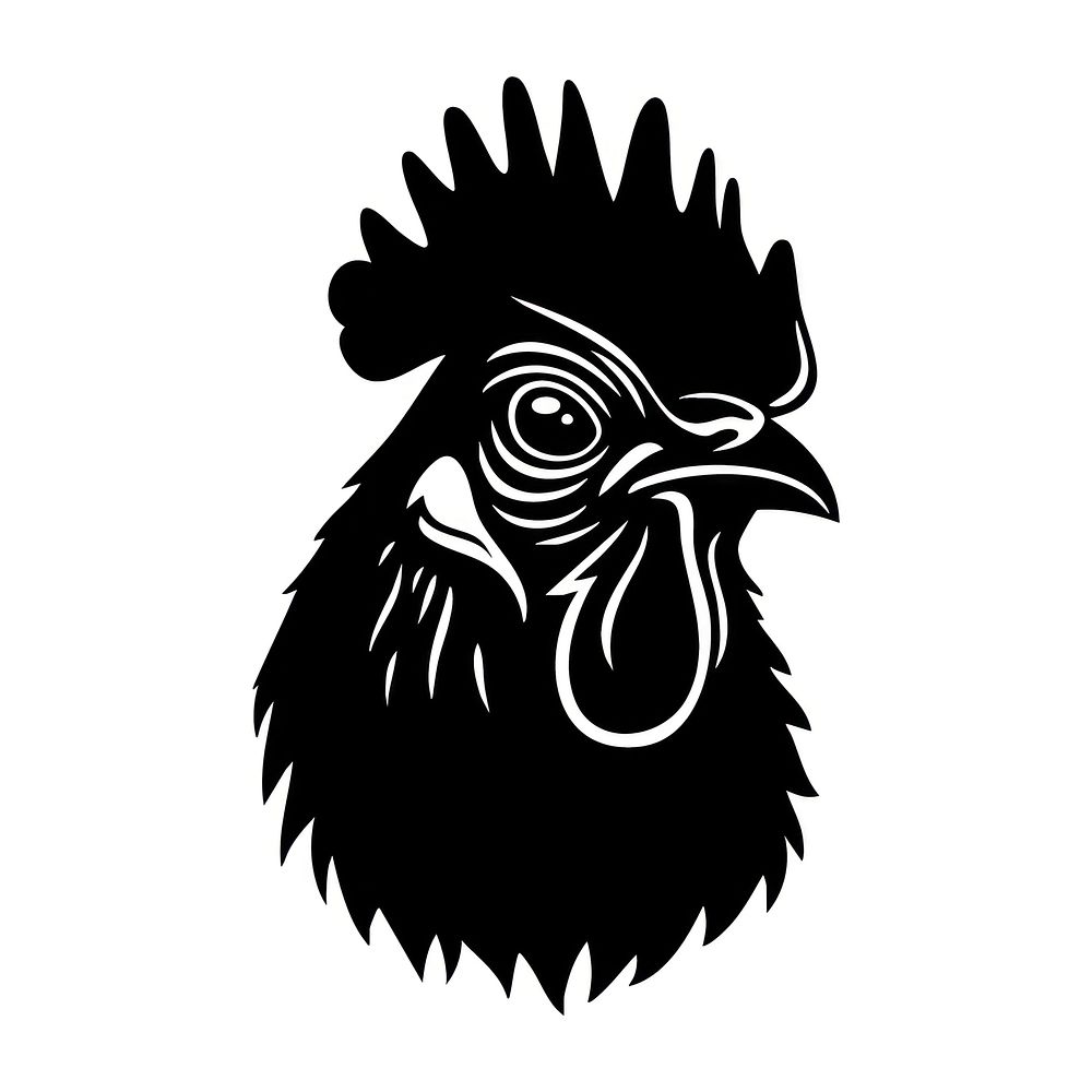 Rooster face linear illustration rooster | Free Photo Illustration ...