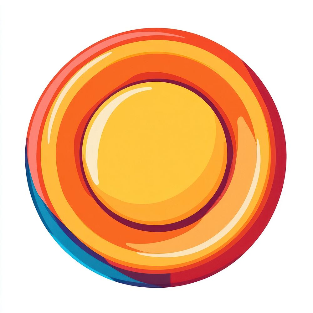 Frisbee illustration round art. | Free Photo Illustration - rawpixel