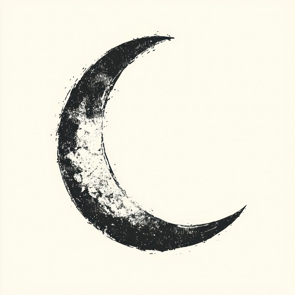 Rustic crescent moon illustration grunge | Free Photo Illustration ...