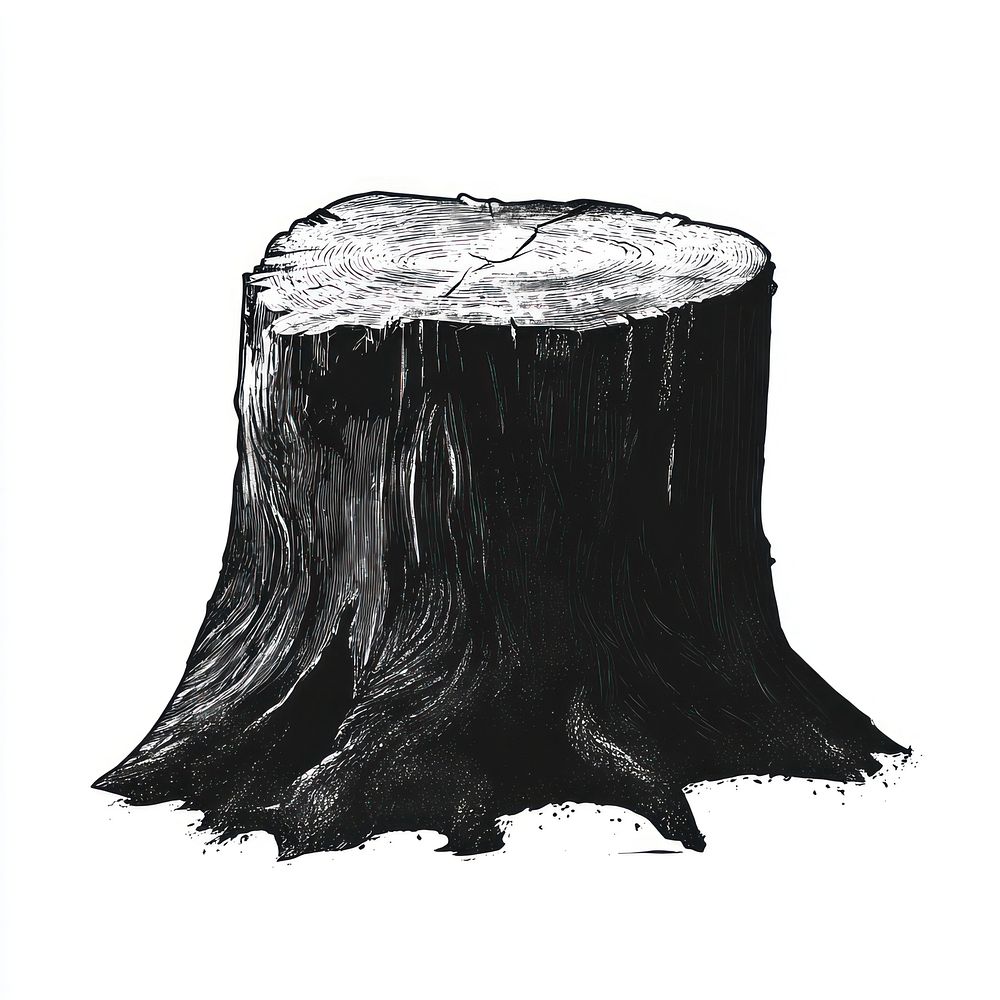 Rustic tree stump illustration texture | Free Photo Illustration - rawpixel