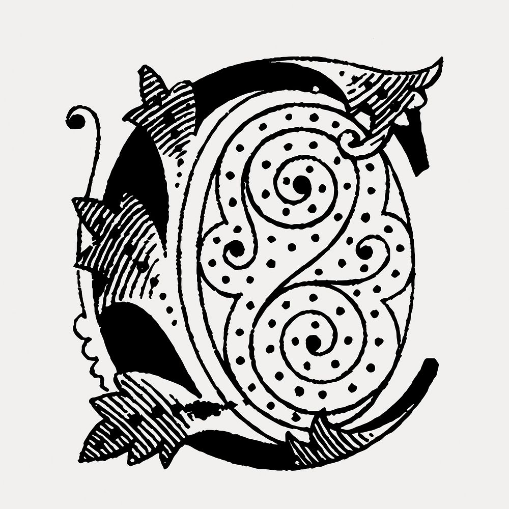 Letter C classic medieval art | Free Vector - rawpixel
