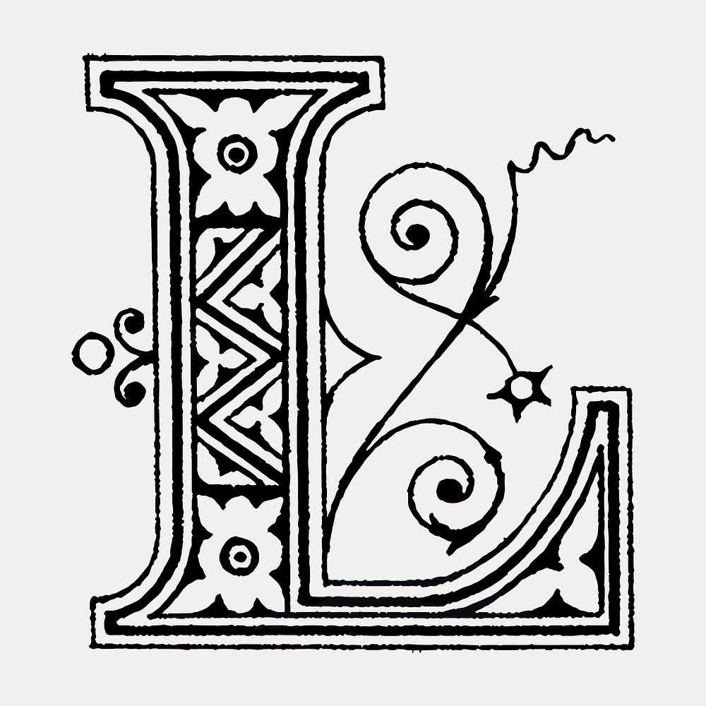 Doodle Font Letter L Typography Images | Free Photos, PNG Stickers ...