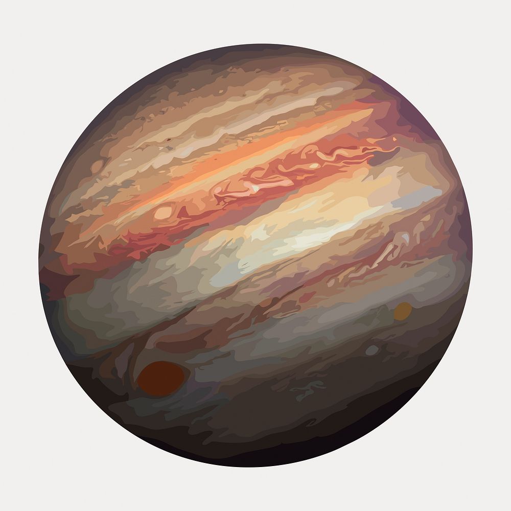 Jupiter sticker, realistic design, isolated | Free Vector - rawpixel