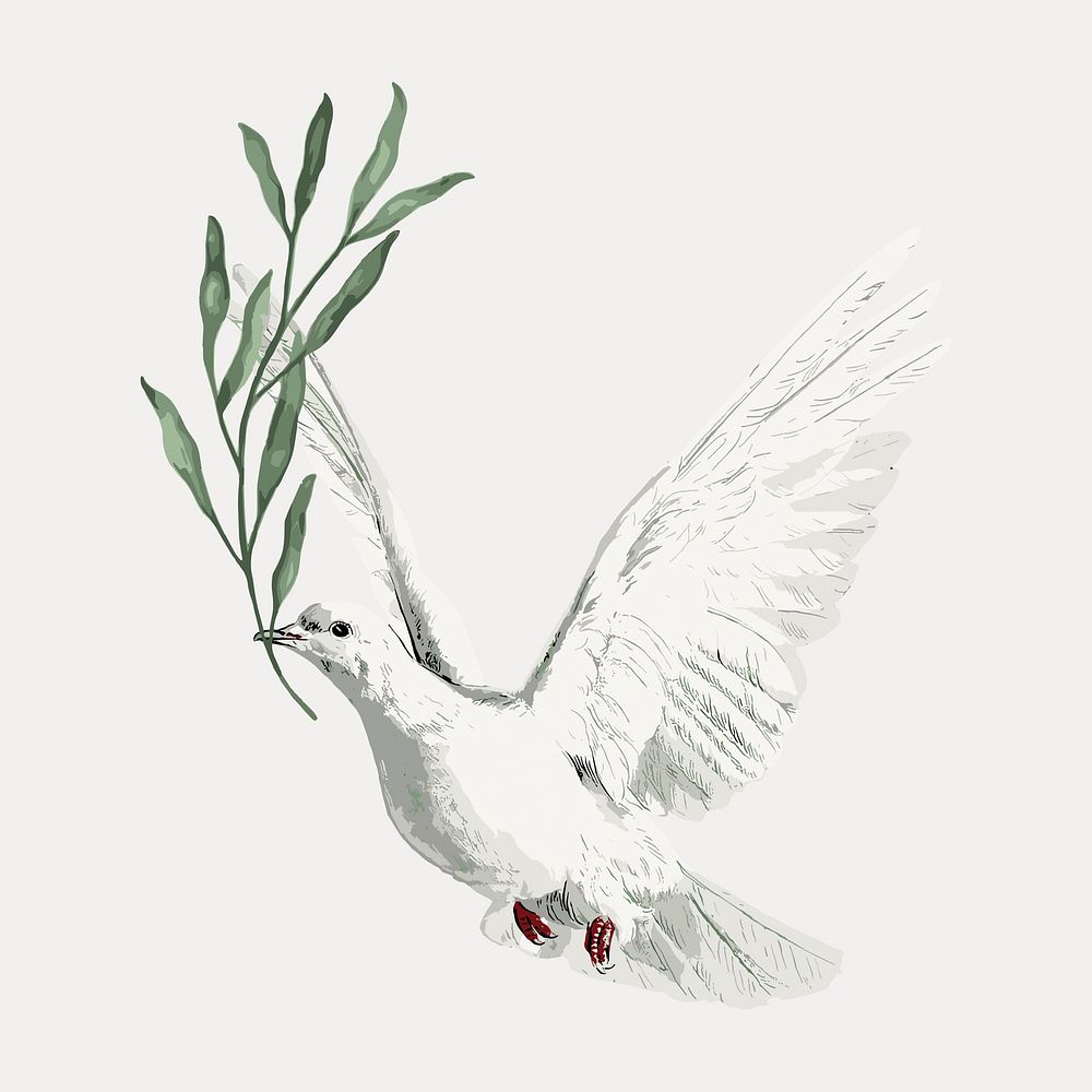 Vintage flying dove bird sticker, | Free Vector - rawpixel