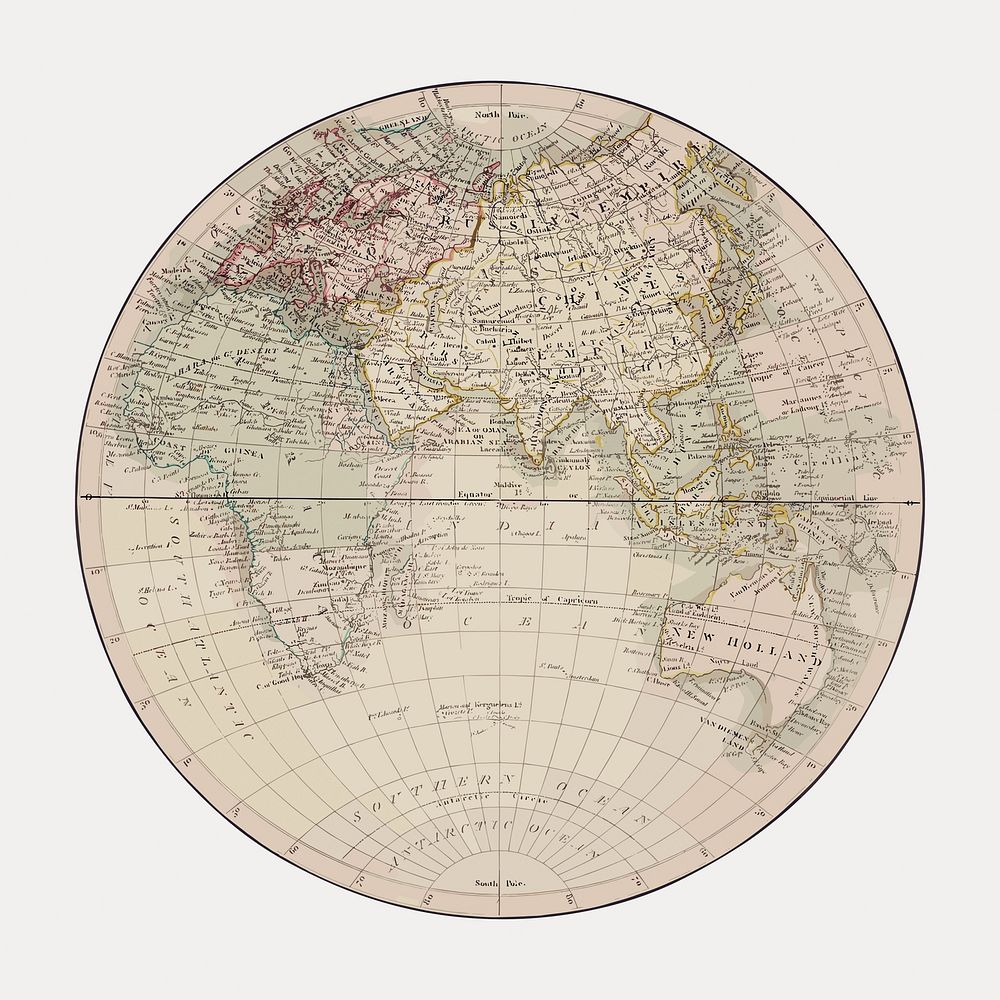 Vintage world map sticker, artwork | Free Vector - rawpixel