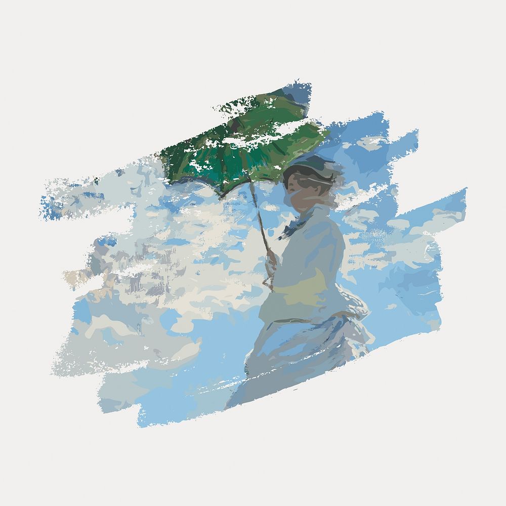 Madame Monet brush stroke. Famous | Free Vector - rawpixel