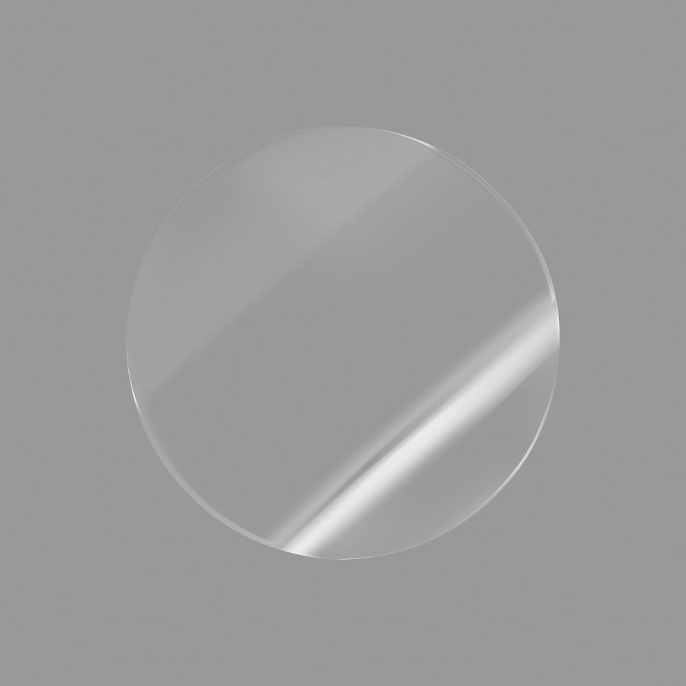 Transparent glass circle reflection sticker | Free Vector - rawpixel