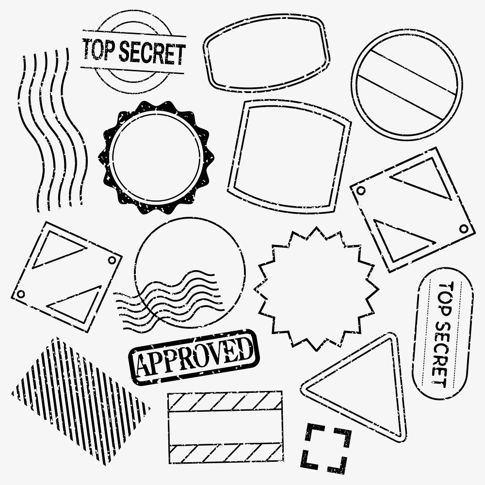 collection various stamp designs, including | Free Vector - rawpixel