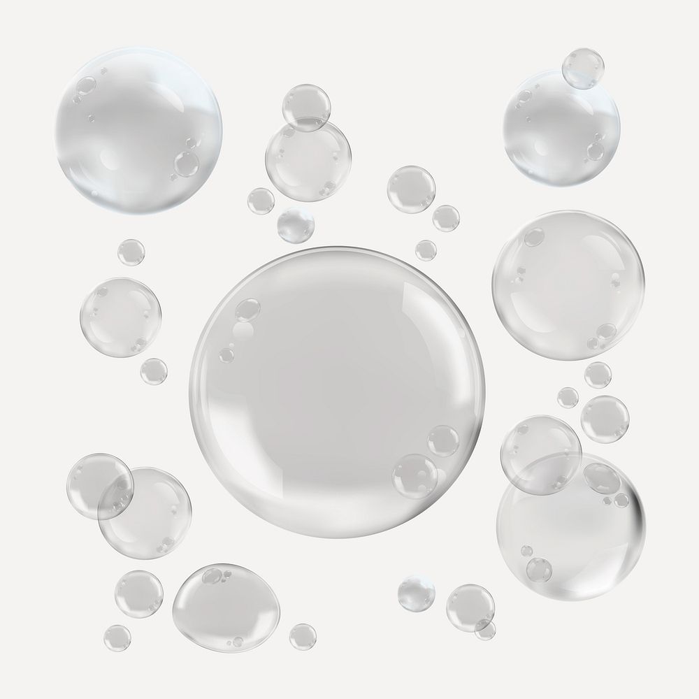 Floating transparent bubbles white background. | Free Vector - rawpixel