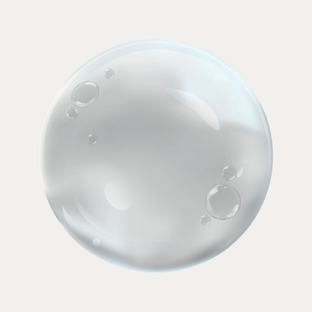 Transparent bubble reflective surface isolated | Free Photo ...