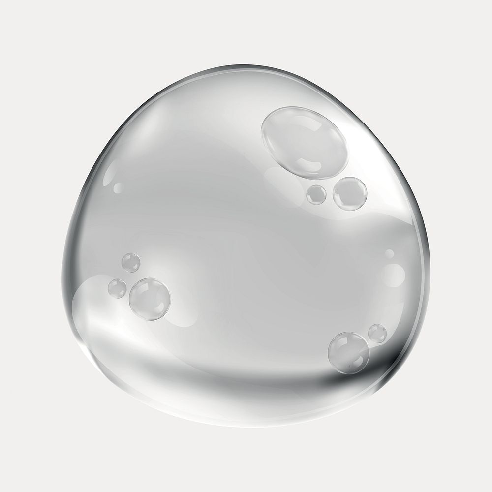 Transparent glossy water droplet design | Free Vector - rawpixel
