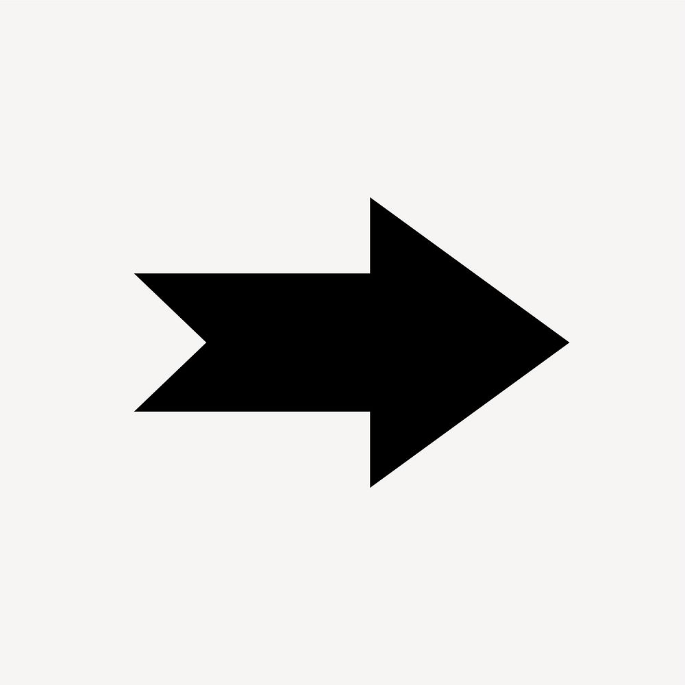 Bold black arrow direction isolated | Premium Vector - rawpixel
