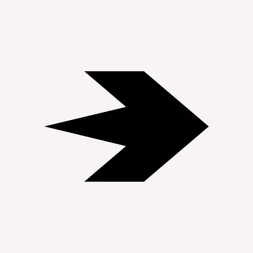 Bold geometric arrow design isolated | Premium Vector - rawpixel