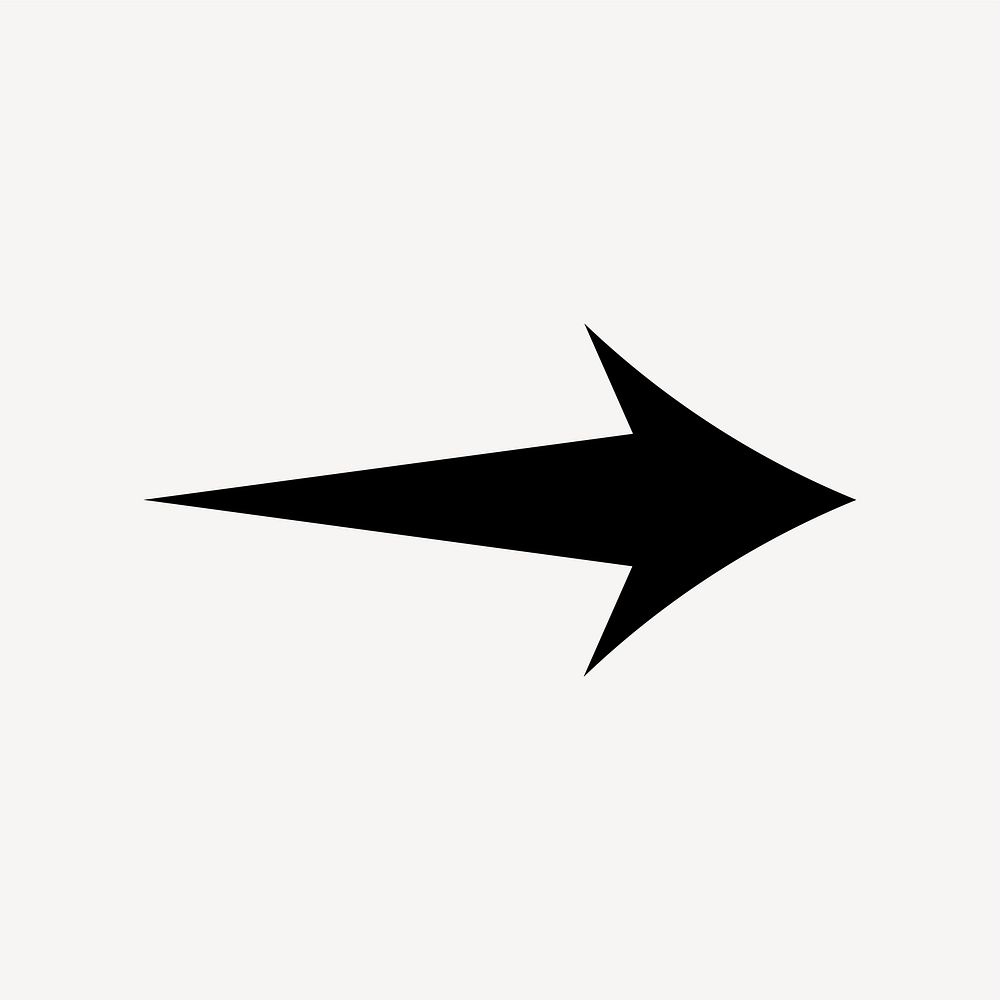 Simple black left-pointing arrow isolated | Premium Vector - rawpixel