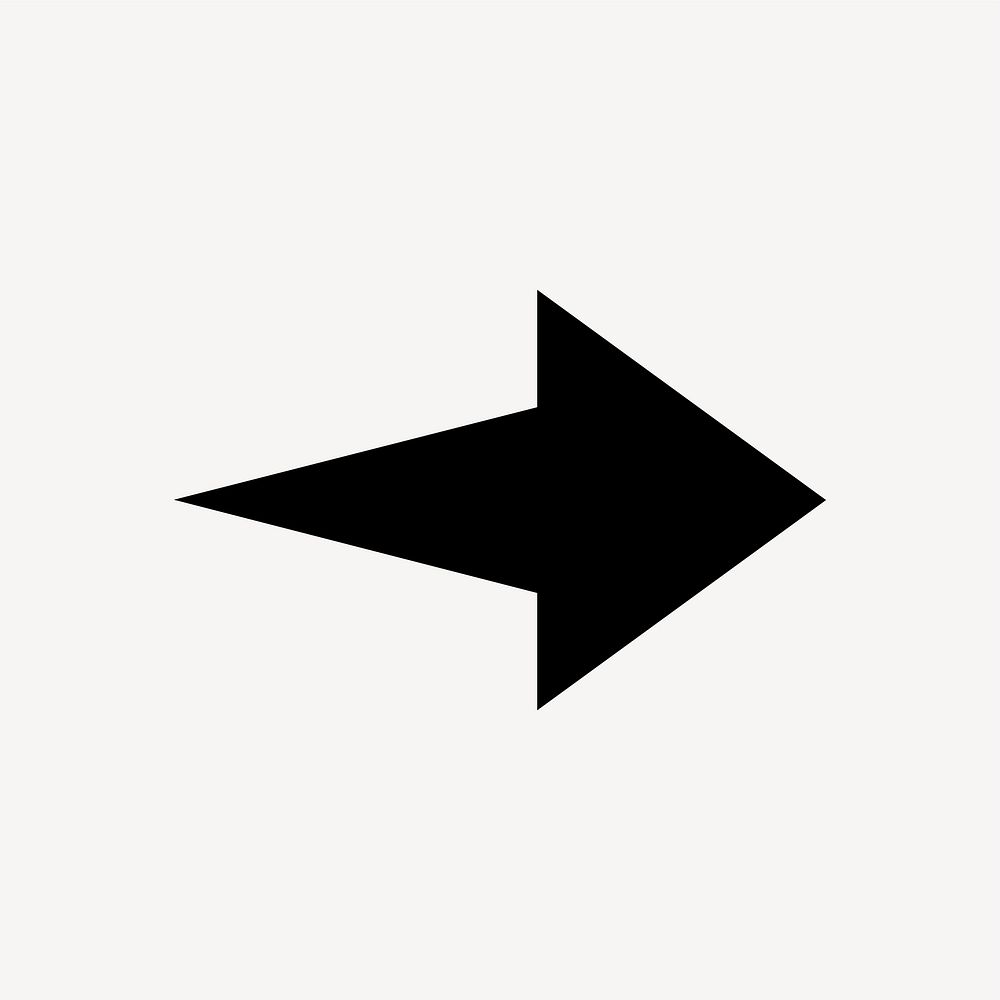 Simple black arrow symbol isolated | Premium Vector - rawpixel