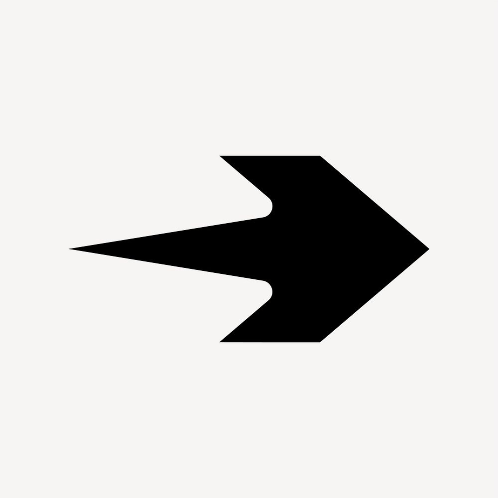 Bold black arrow symbol isolated | Premium Vector - rawpixel