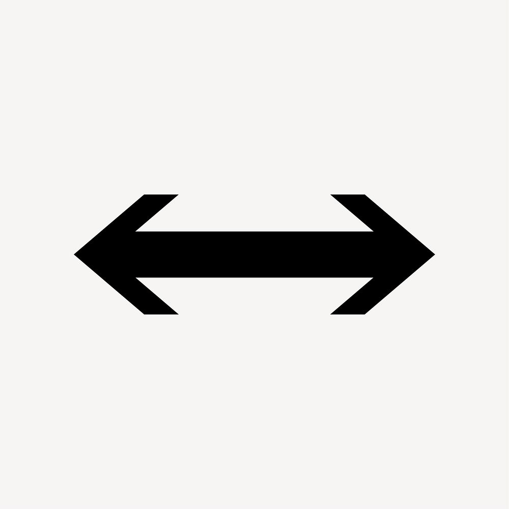 Bidirectional arrow vector symbol isolated | Free Photo Illustration ...