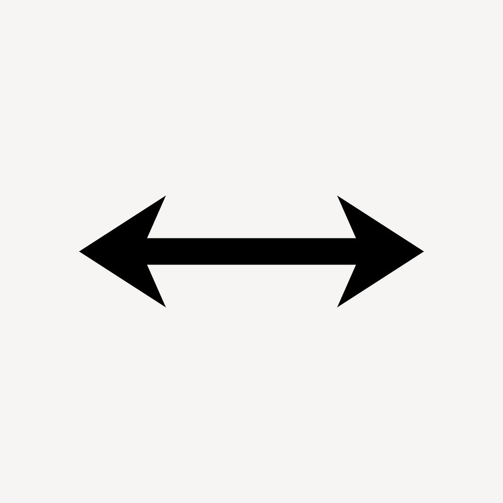 Simple bidirectional arrow icon isolated | Free Photo Illustration ...