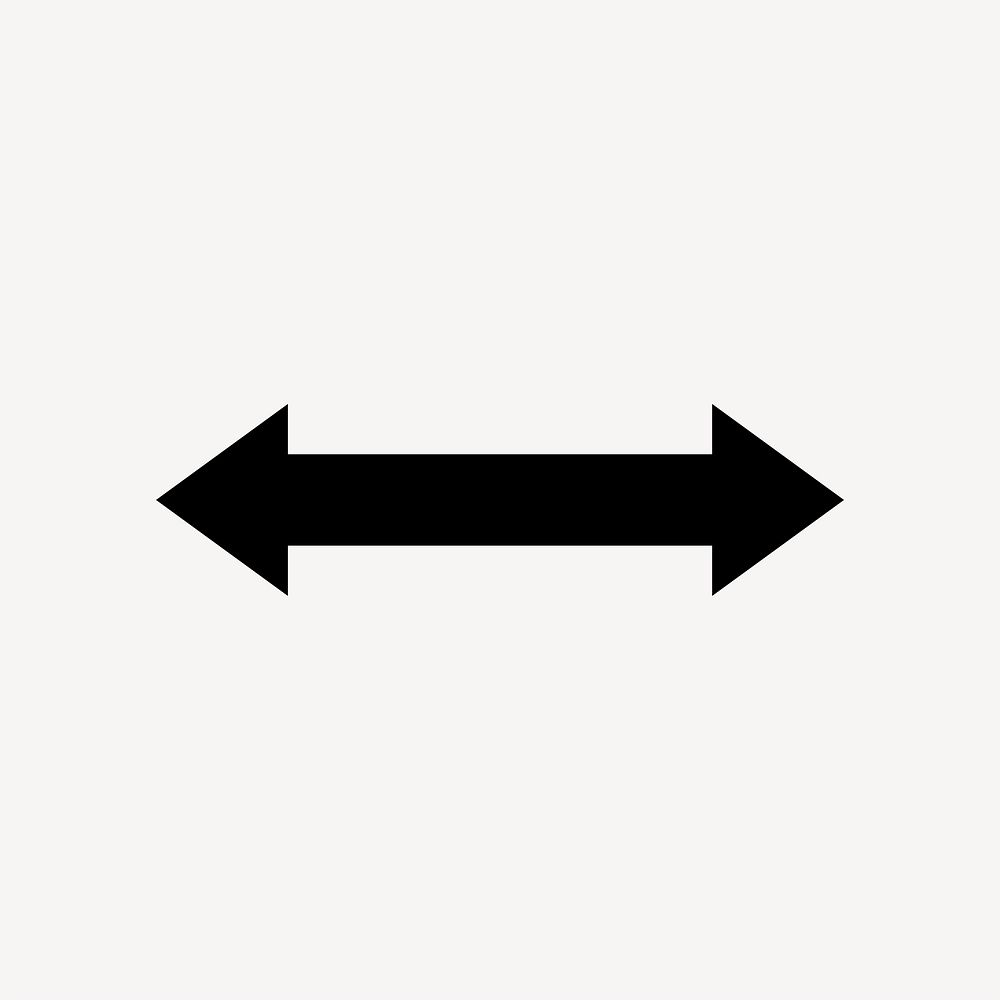 Bidirectional arrow vector symbol isolated | Free Photo Illustration ...