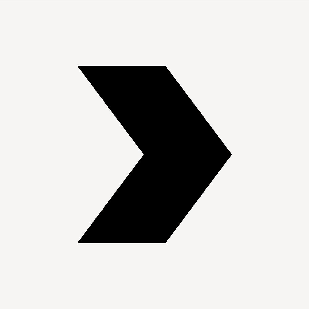 Bold geometric black arrow symbol | Premium Vector - rawpixel