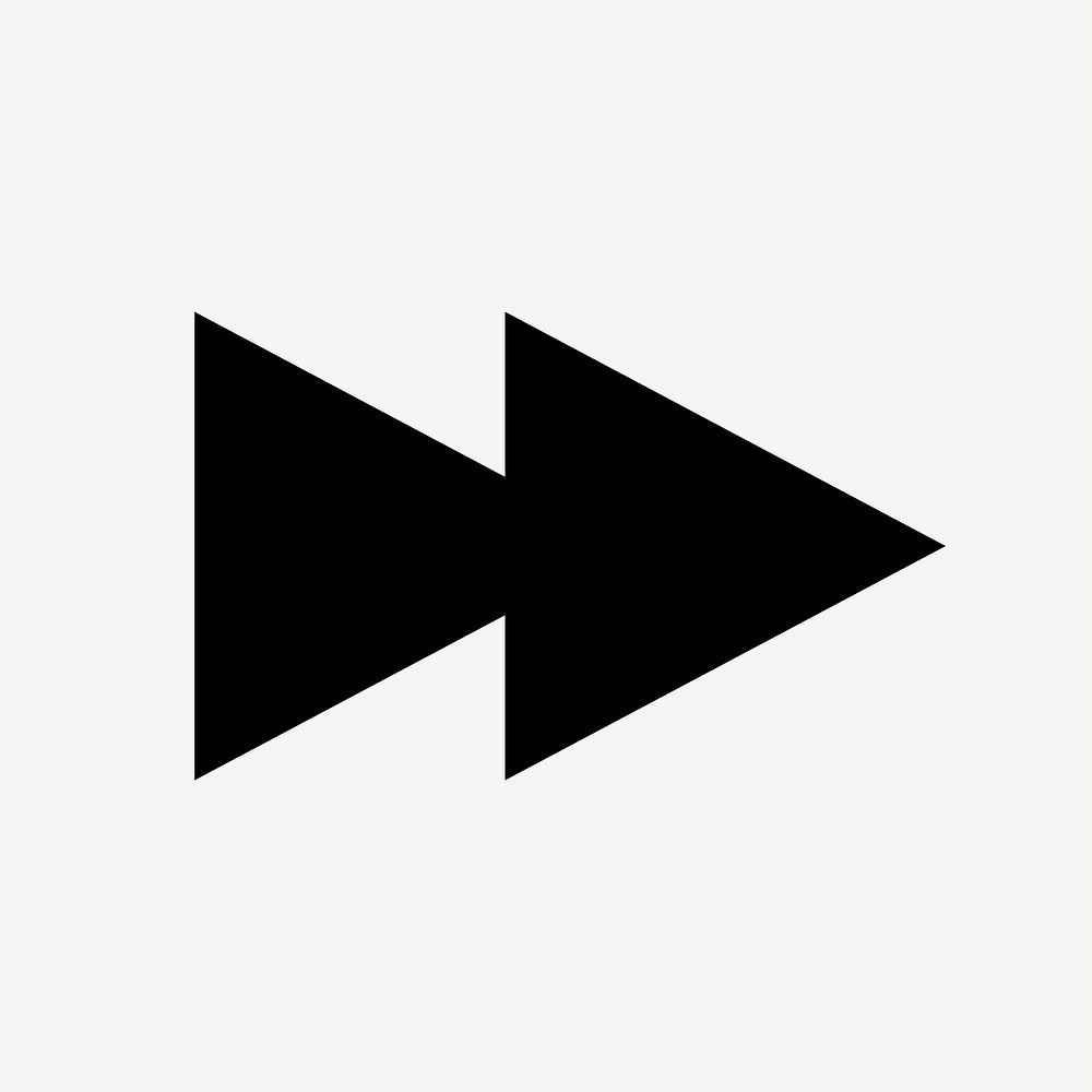 Minimalist fast forward symbol isolated | Free Photo Illustration ...