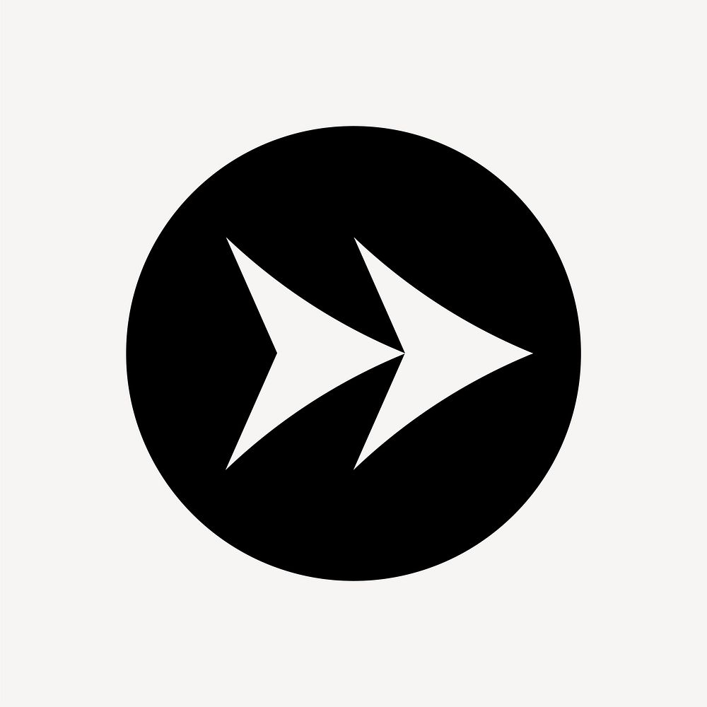 Minimalist fast forward icon isolated | Premium Vector - rawpixel