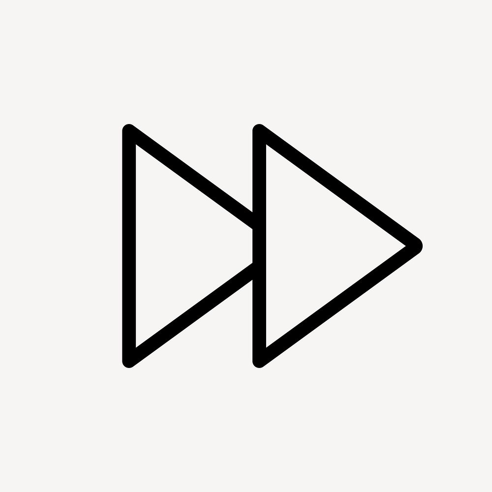 Minimalist fast forward icon isolated | Free Photo Illustration - rawpixel