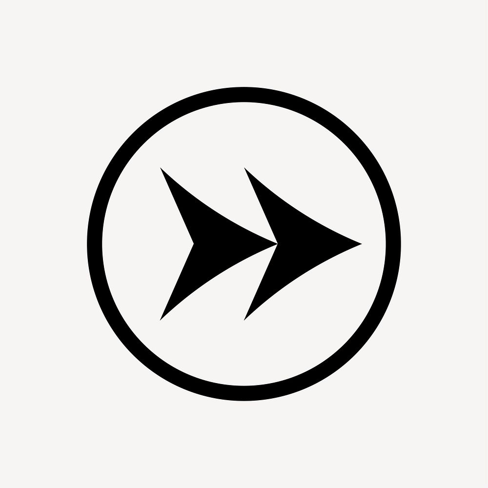 Minimalist fast forward icon design | Premium Vector - rawpixel