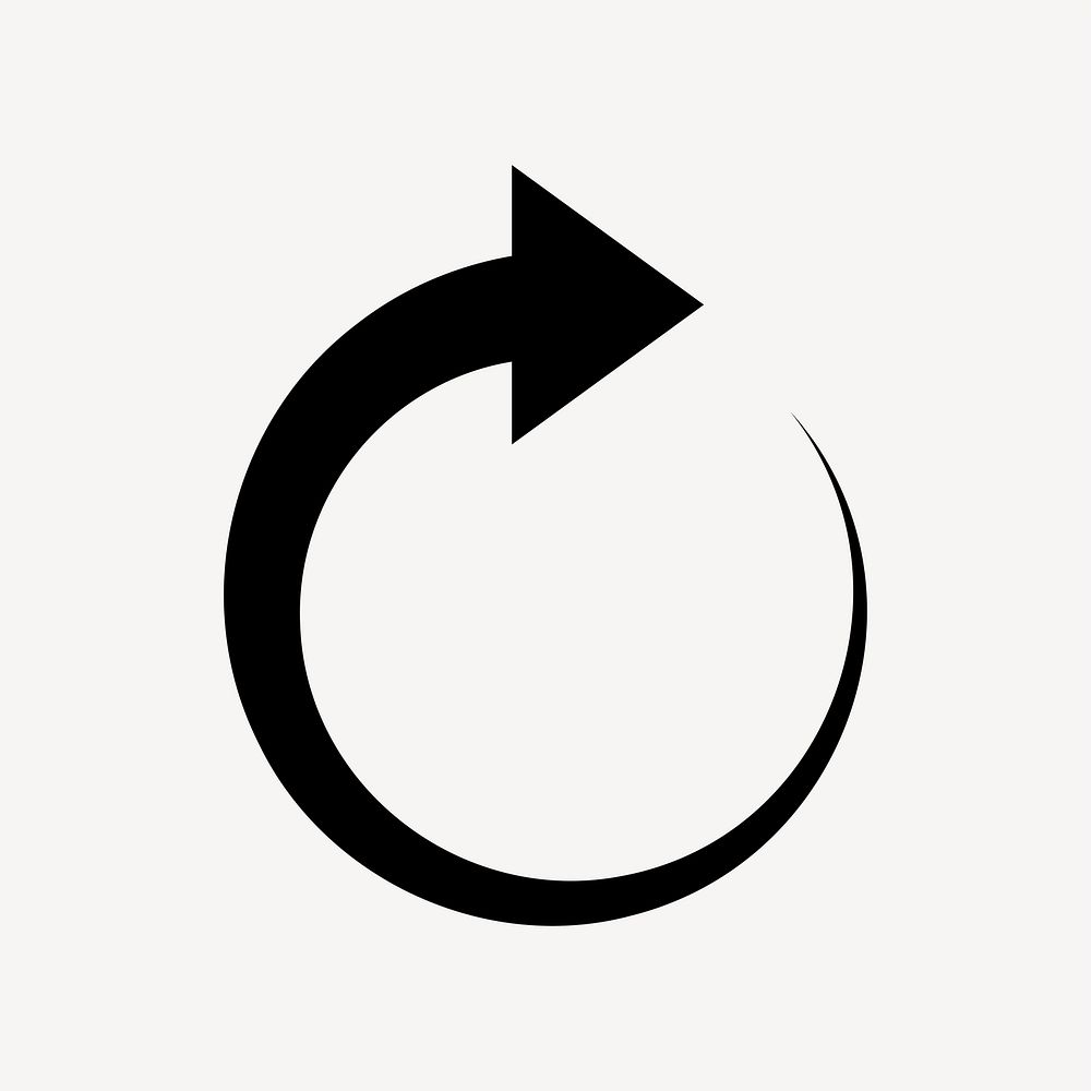 Arrow circular motion symbol isolated | Free Photo Illustration - rawpixel