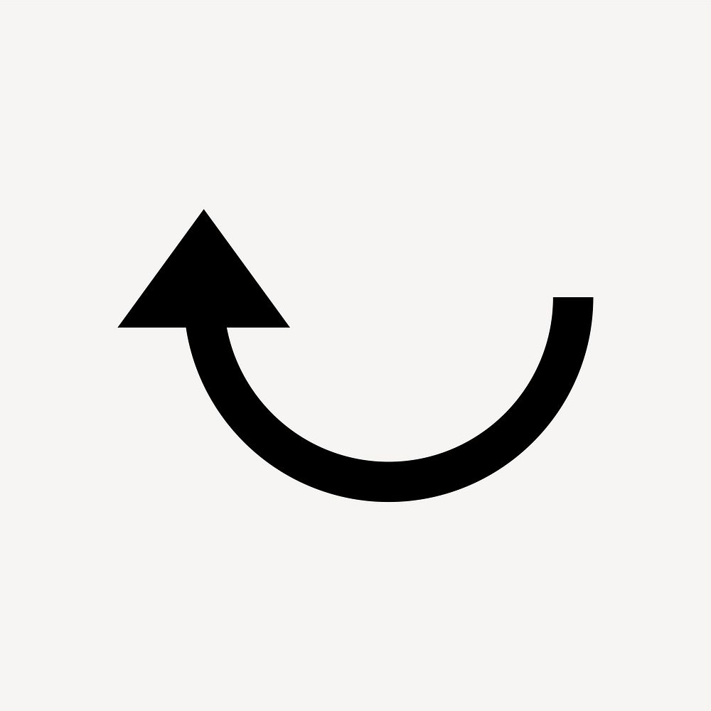 Curved arrow direction symbol isolated | Free Photo Illustration - rawpixel