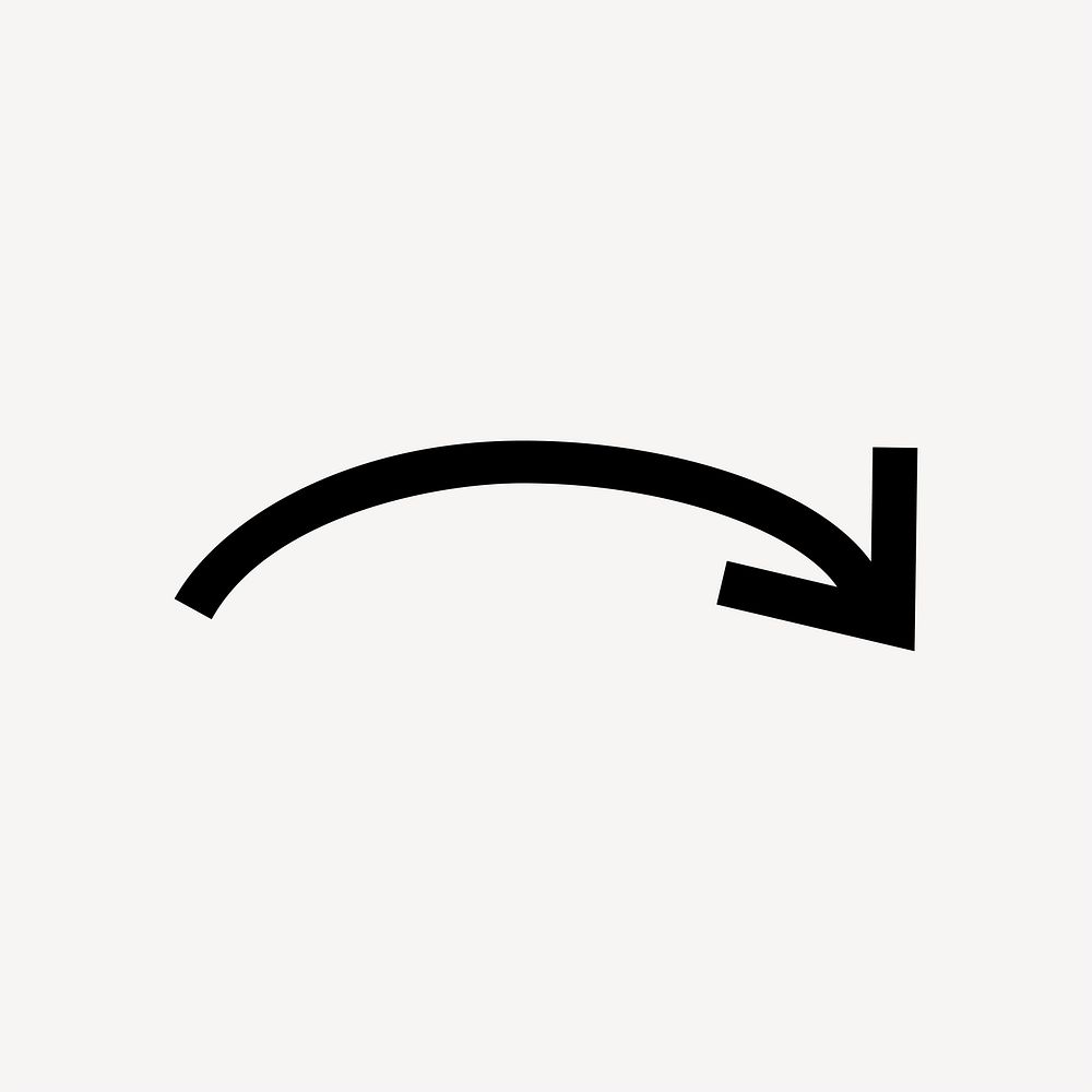 Curved arrow pointing right isolated | Free Photo Illustration - rawpixel