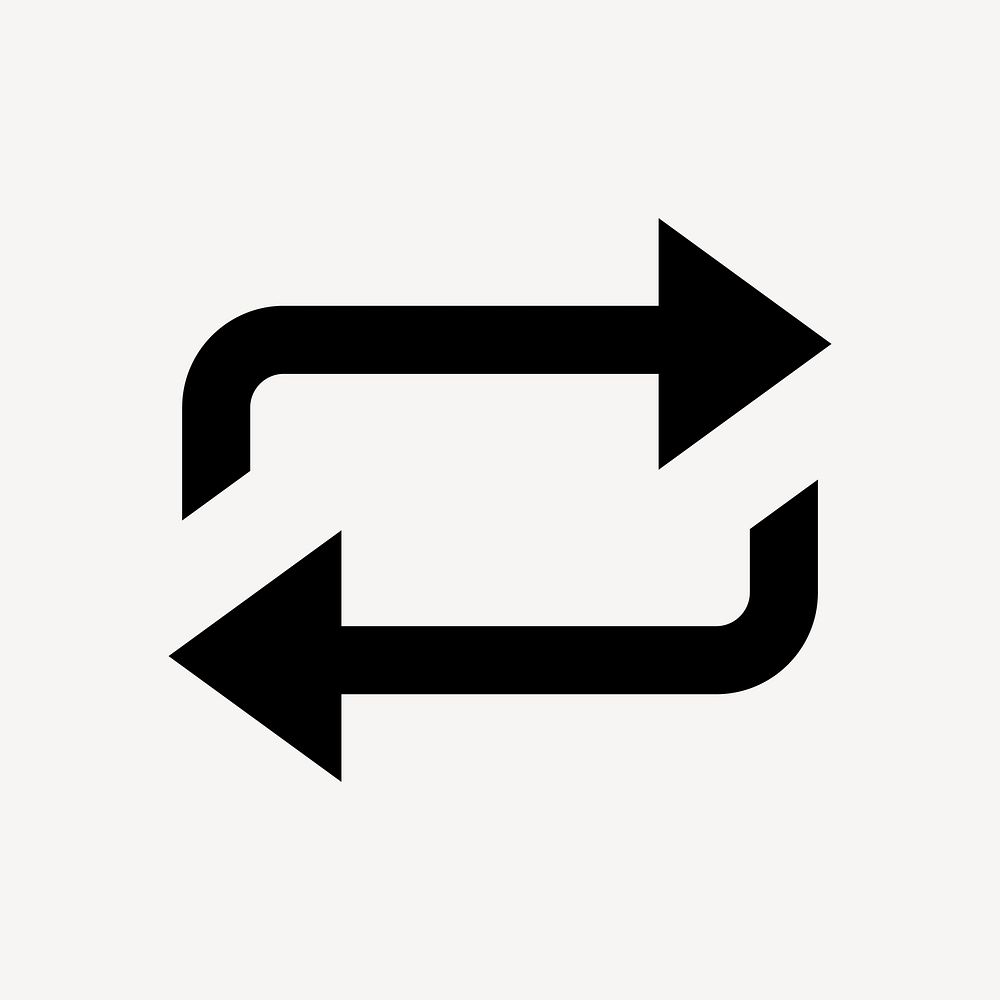 Simple loop arrow icon isolated | Free Photo Illustration - rawpixel