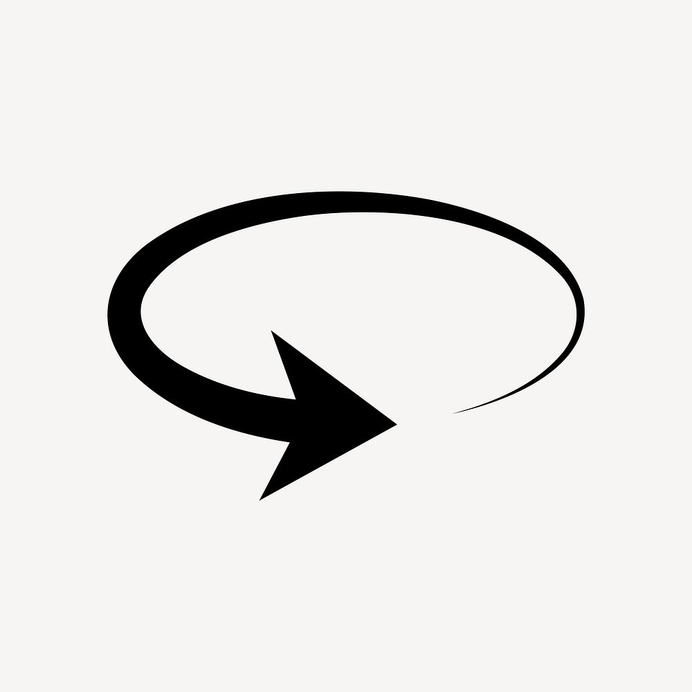 Arrow symbol indicating rotation isolated | Premium Vector - rawpixel