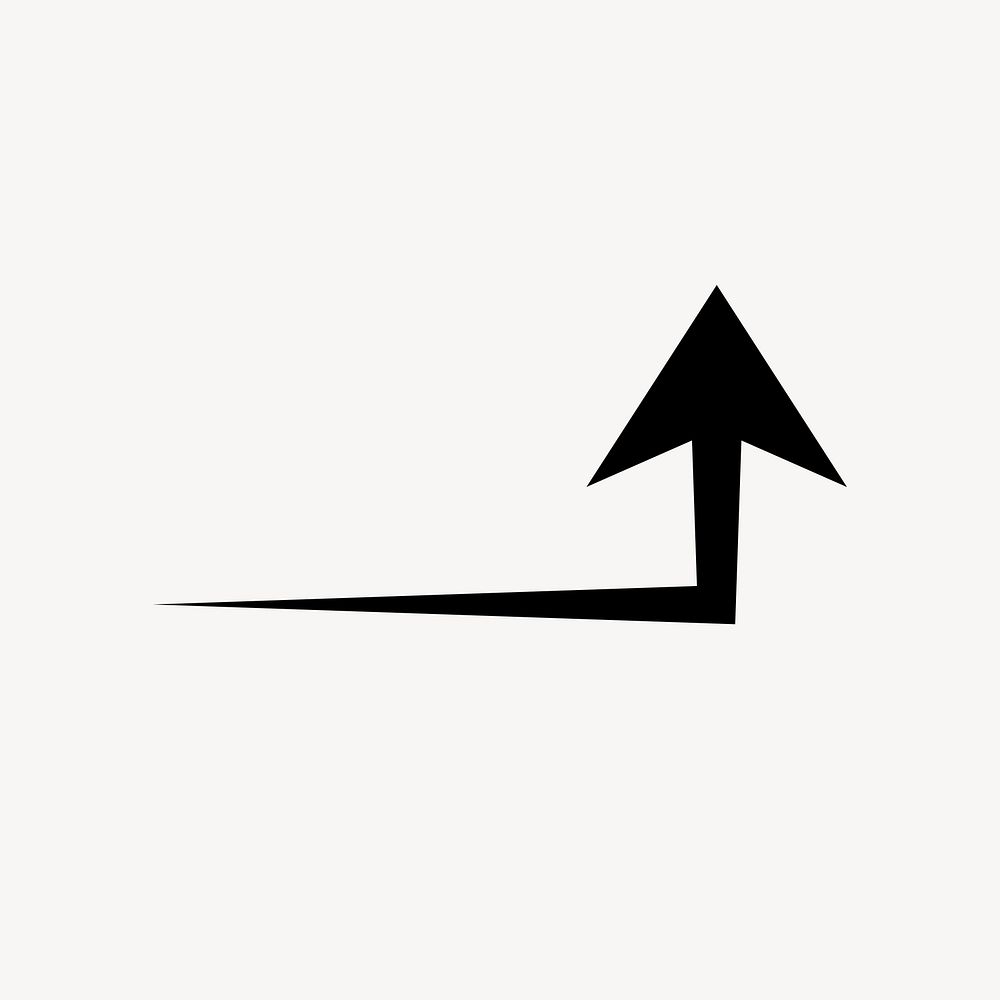 Minimalist upward arrow design isolated | Premium Vector - rawpixel