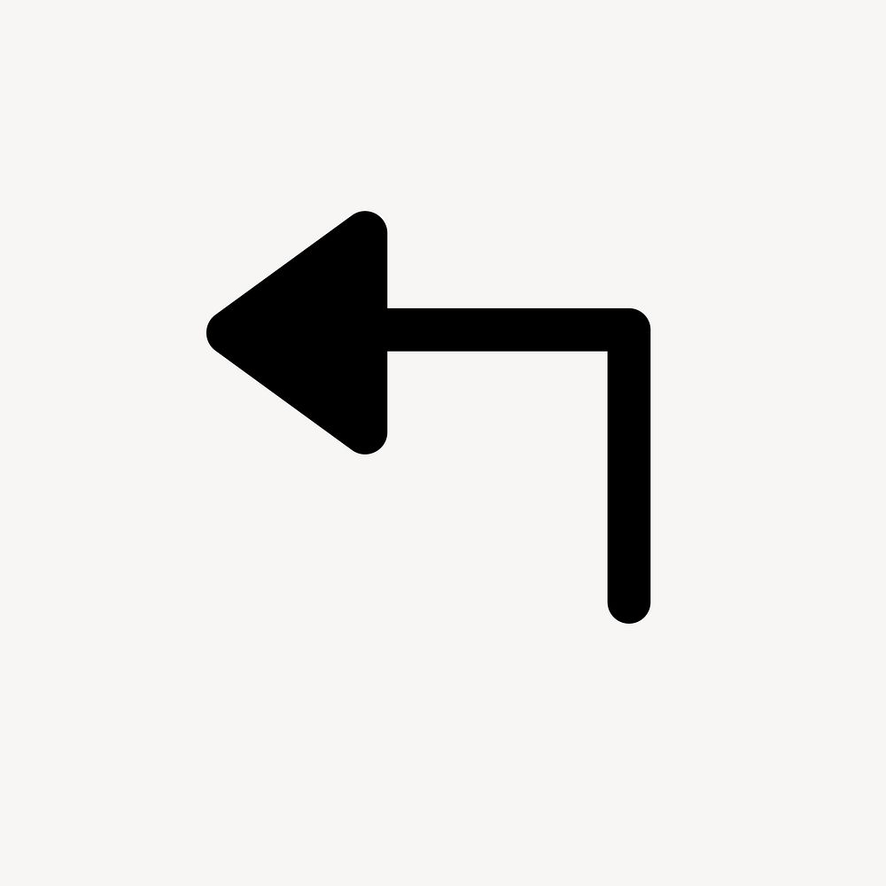 Left turn arrow icon symbol | Premium Vector - rawpixel