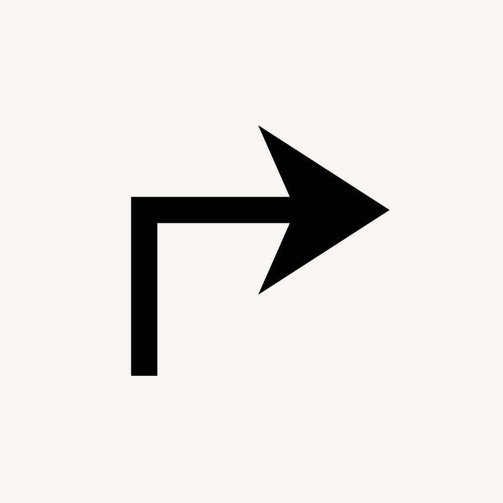 Simple right turn arrow icon | Free Photo Illustration - rawpixel