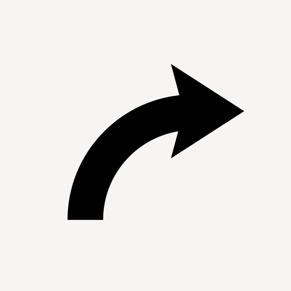 Curved arrow direction symbol isolated | Free Photo Illustration - rawpixel