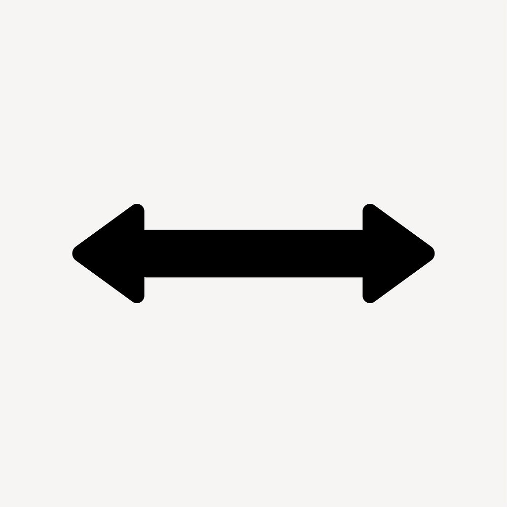 Bidirectional arrow vector symbol isolated | Free Photo Illustration ...