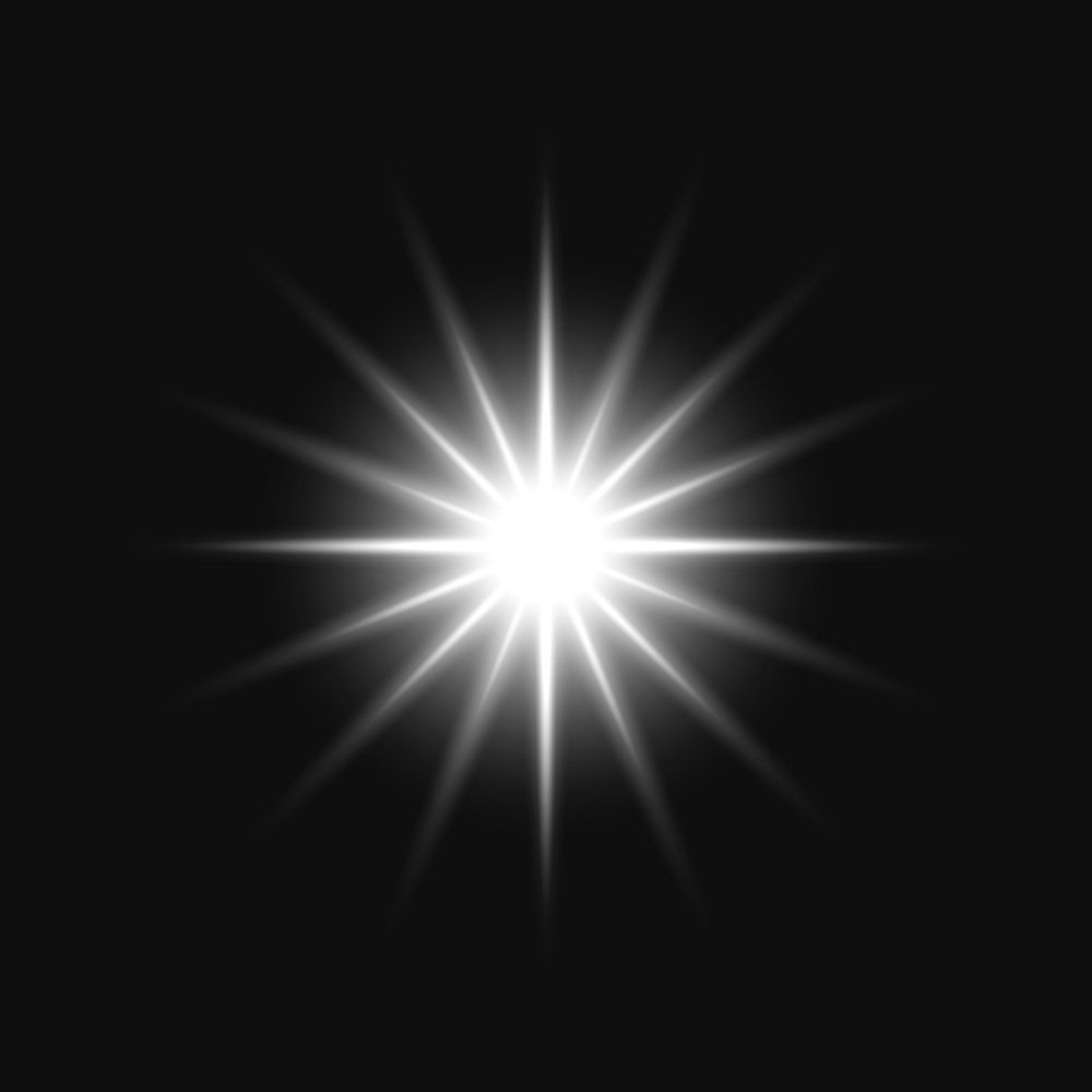 Radiant starburst light effect, isolated | Free Photo Illustration ...