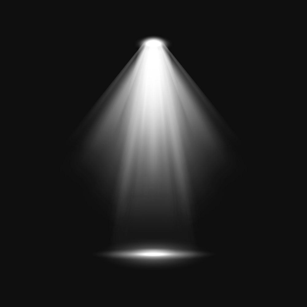 Focused spotlight illuminating darkness, overlay | Free Vector - rawpixel
